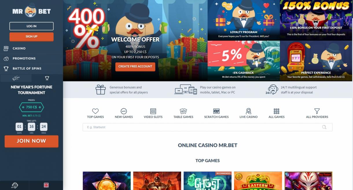 MrBet Kasyno Receznja 2024: 150% Bonus do 750zł